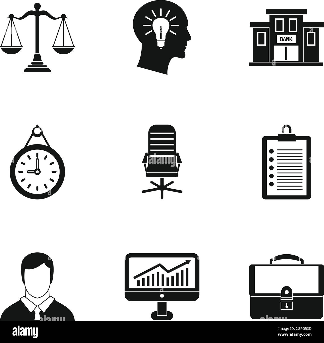 Company icons set, simple style Stock Vector Image & Art - Alamy
