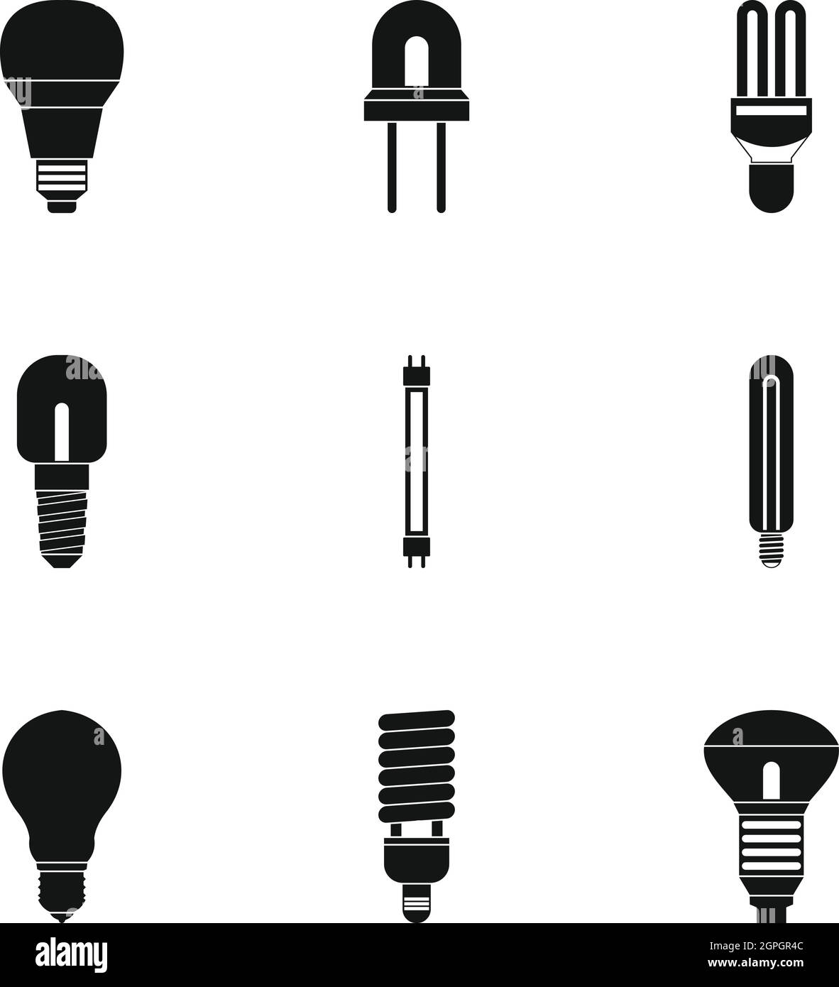 Lighting icons set, simple style Stock Vector Image & Art - Alamy