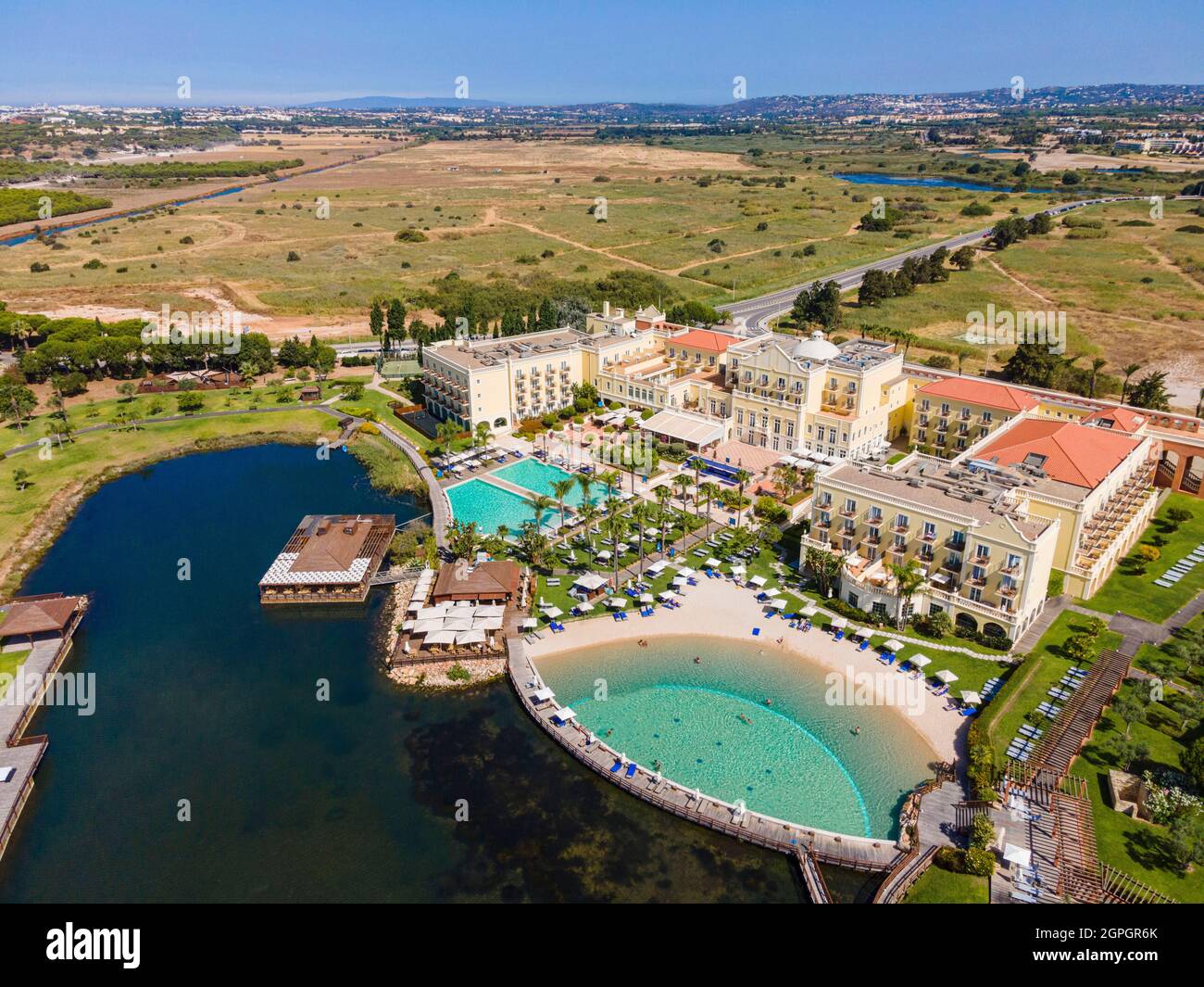 Portugal, Algarve, Vilamoura, The Lake Spa, Resort (aerial view Stock ...