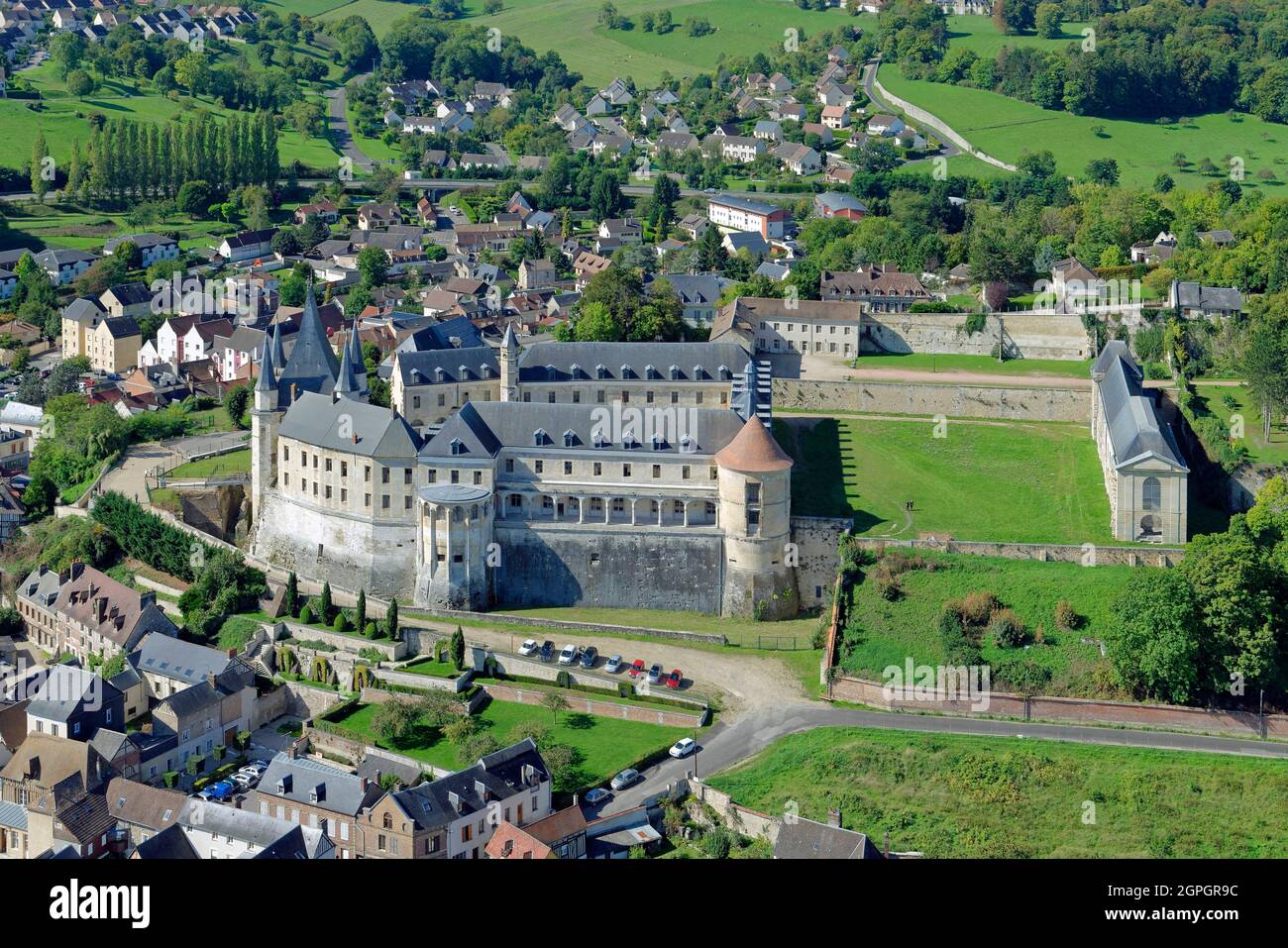 Gaillon castle aerial view hi-res stock photography and images - Alamy