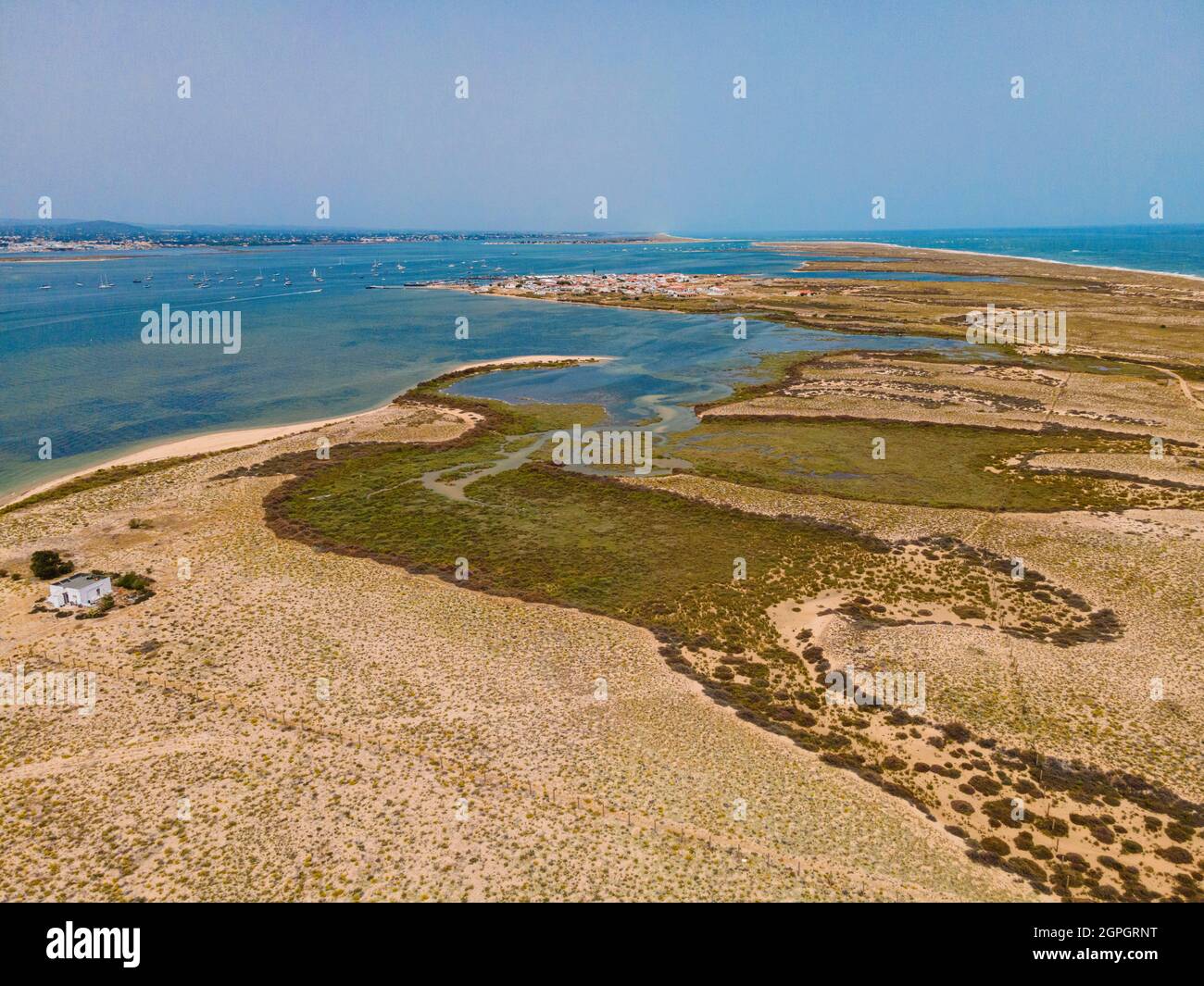 Portugal, Algarve, Faro, island or ilha do Farol, ilha da Culatra ...