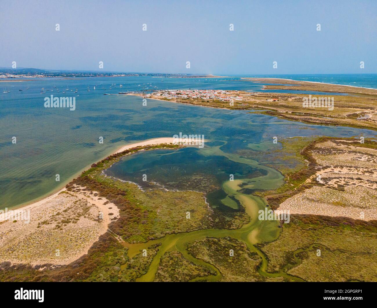 Portugal, Algarve, Faro, island or ilha do Farol, ilha da Culatra ...