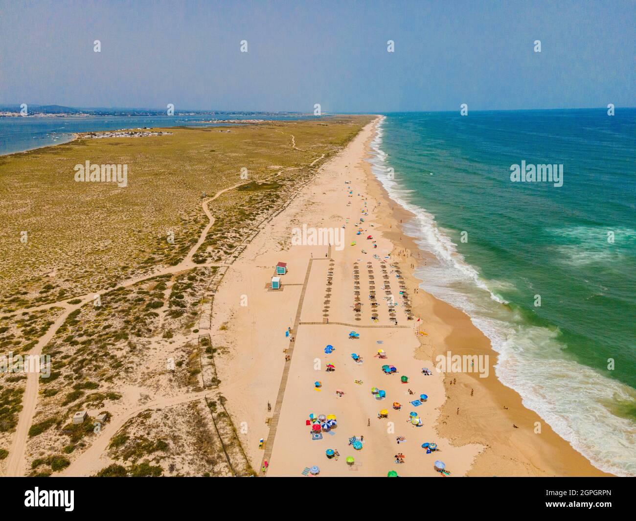 Portugal, Algarve, Faro, island or Ilha do Farol (aerial view Stock ...