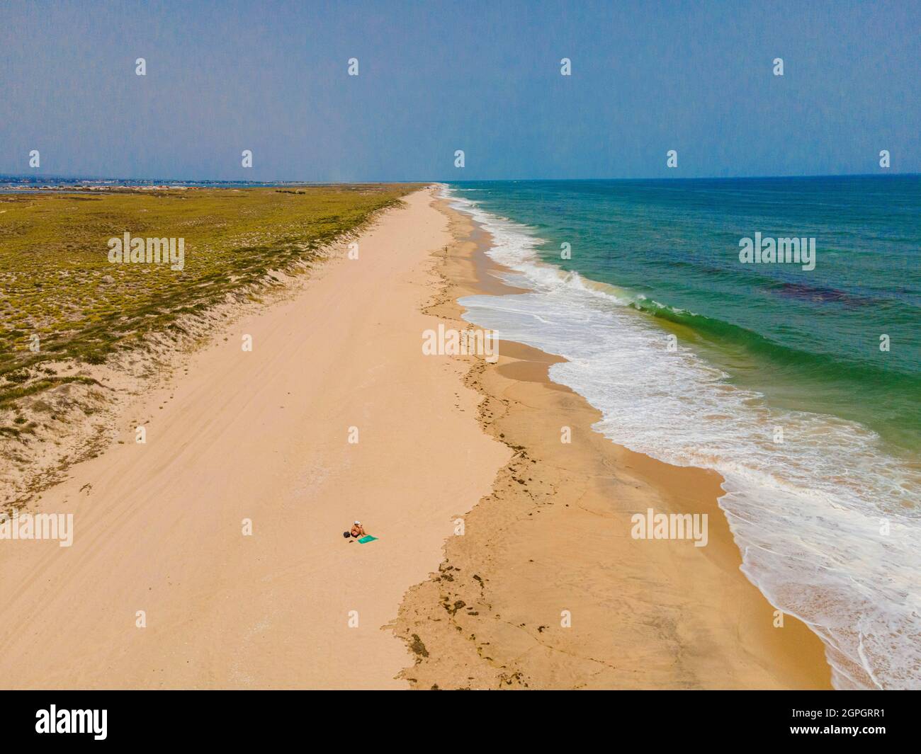 Portugal, Algarve, Faro, island or Ilha do Farol (aerial view Stock ...