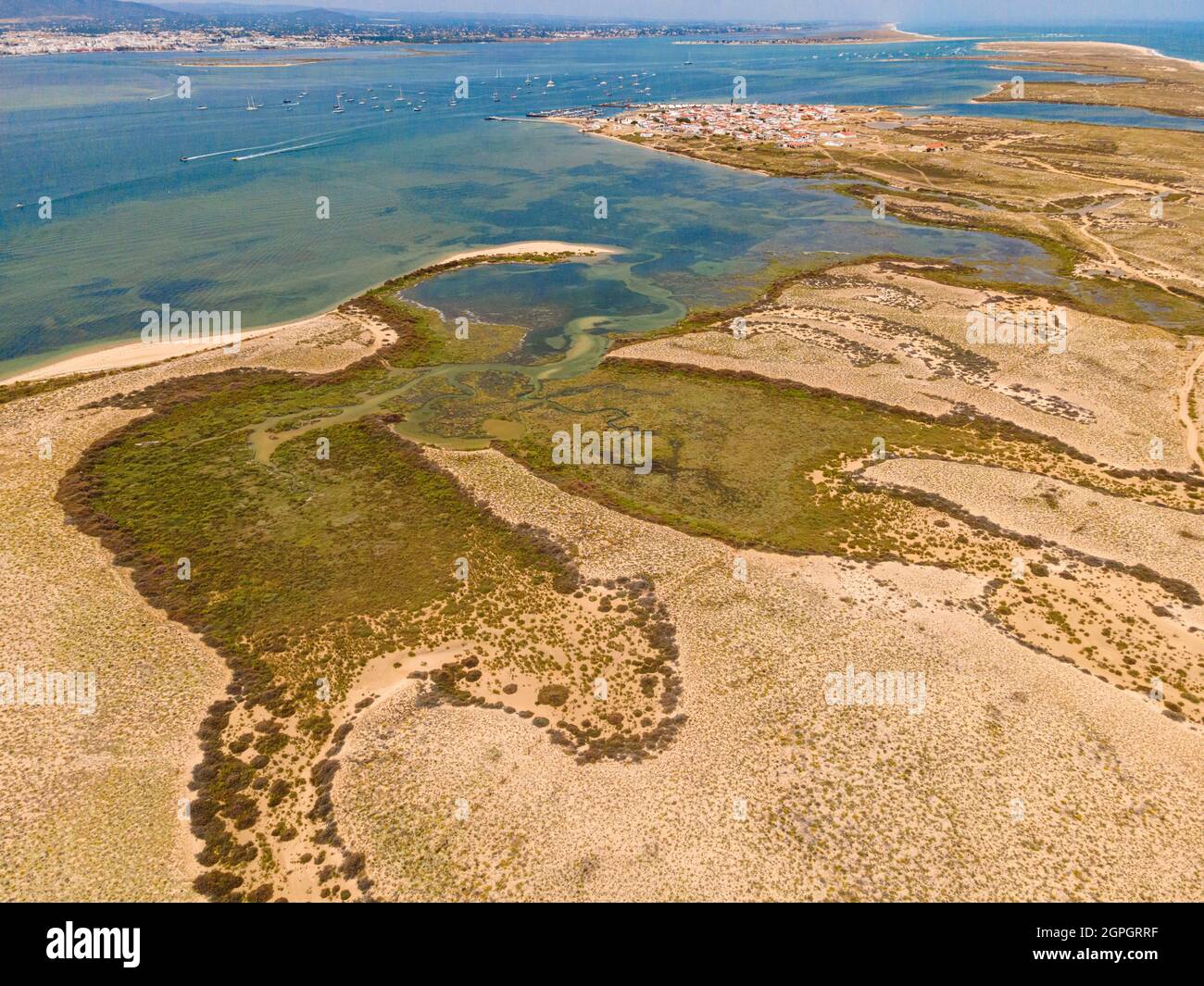Portugal, Algarve, Faro, island or ilha do Farol, ilha da Culatra ...