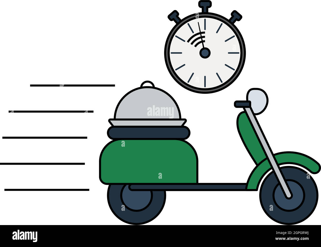 Scooter delivery service outline hi-res stock photography and images ...