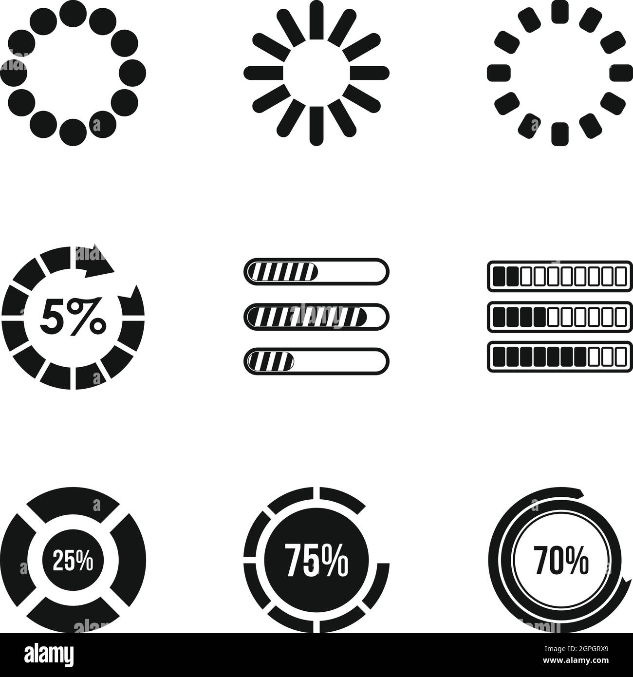 Set download icons simple Stock Vector Images - Alamy