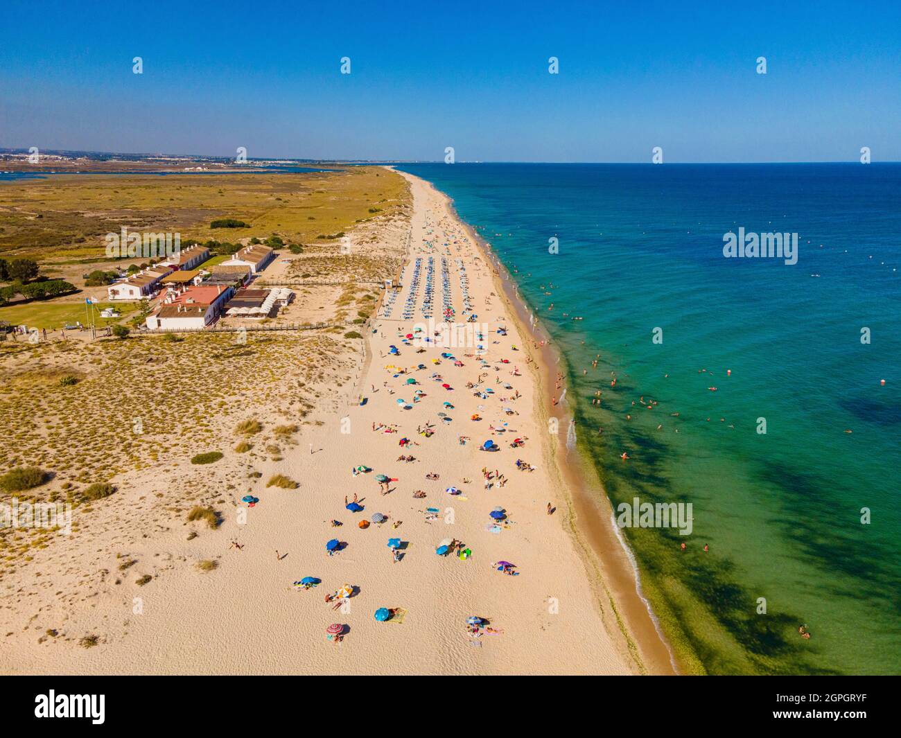 Portugal, Algarve, Tavira, Ria Formosa natural park, island and Praia ...