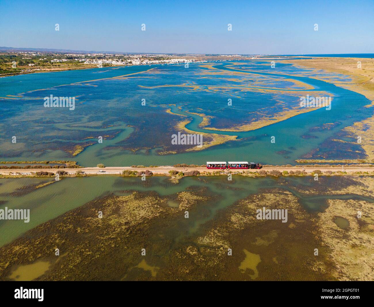 Portugal, Algarve, Tavira, Ria Formosa natural park, island and Praia ...