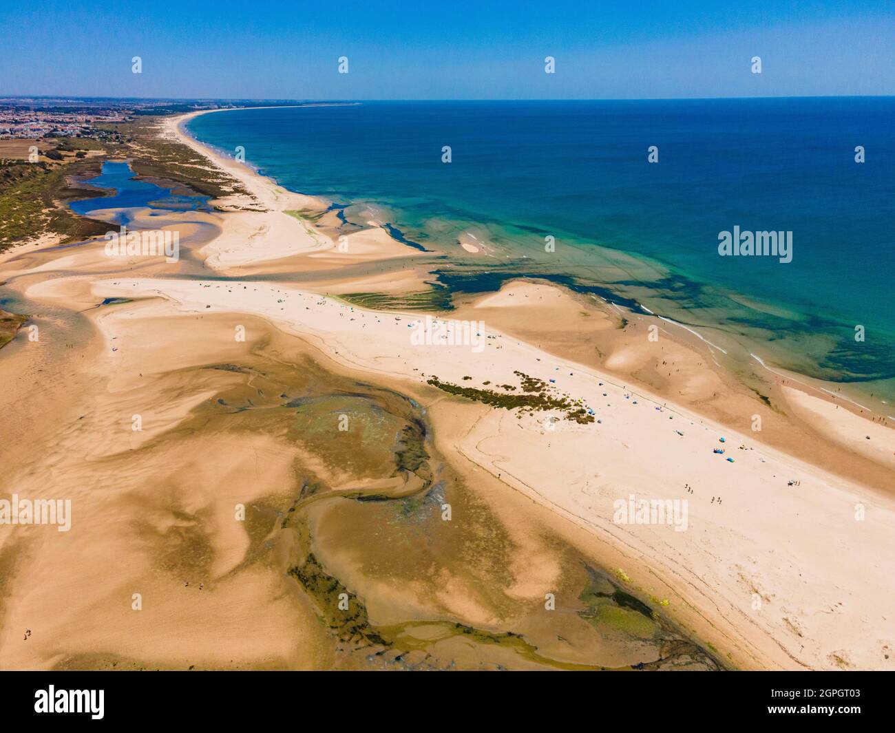 Portugal, Algarve, Tavira, Ria Formosa natural park, Cacela Velha beach ...
