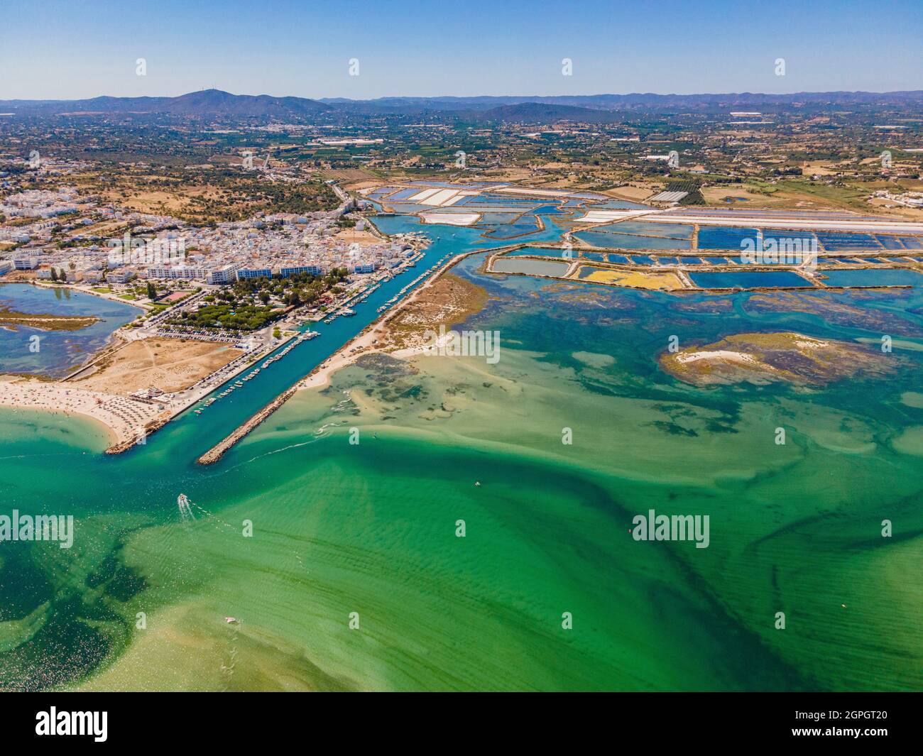 Portugal, Algarve, Fuseta, Ria Formosa natural Park, Praia da Fuseta ...