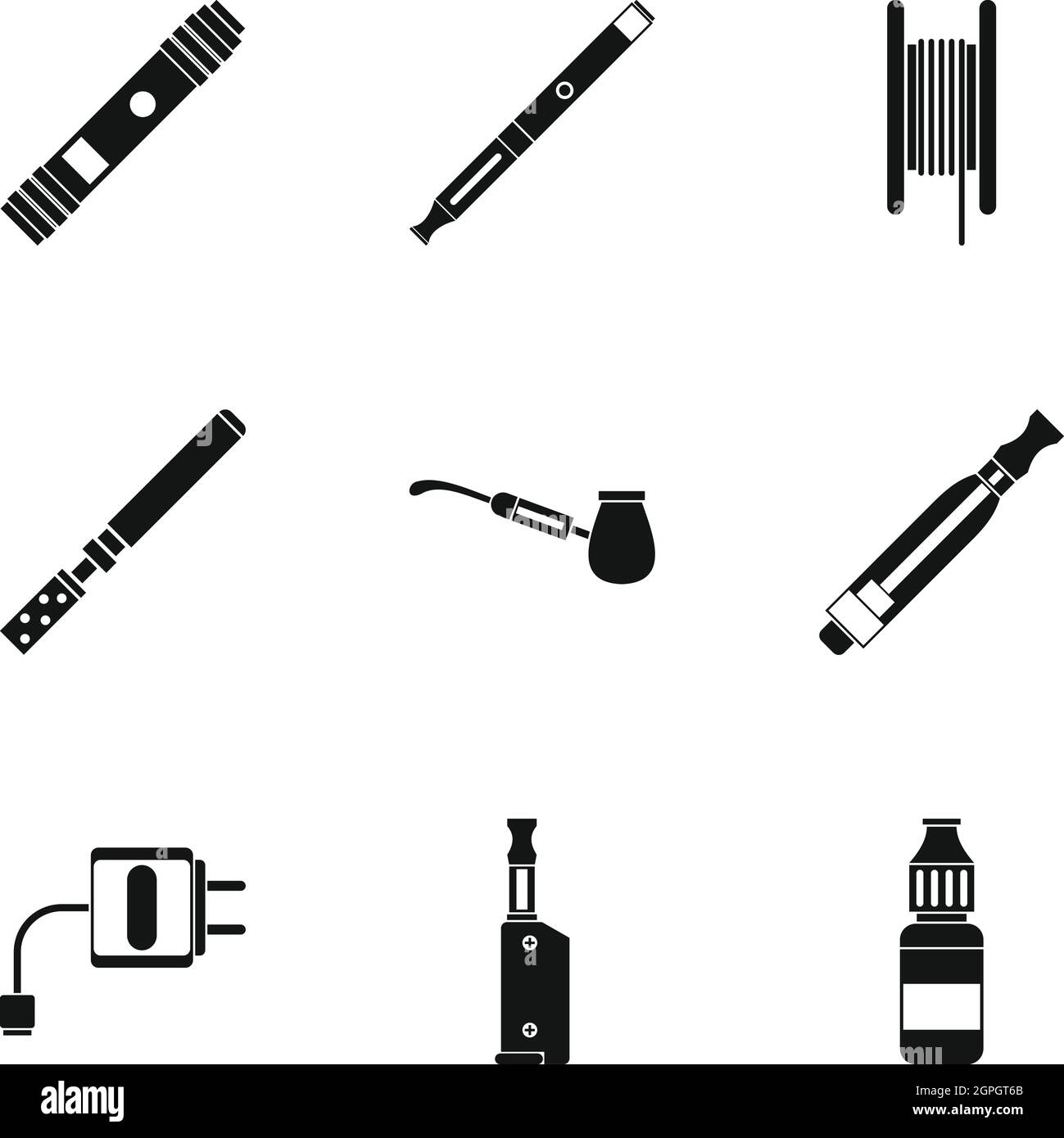 Tobacco icons set, simple style Stock Vector Image & Art - Alamy