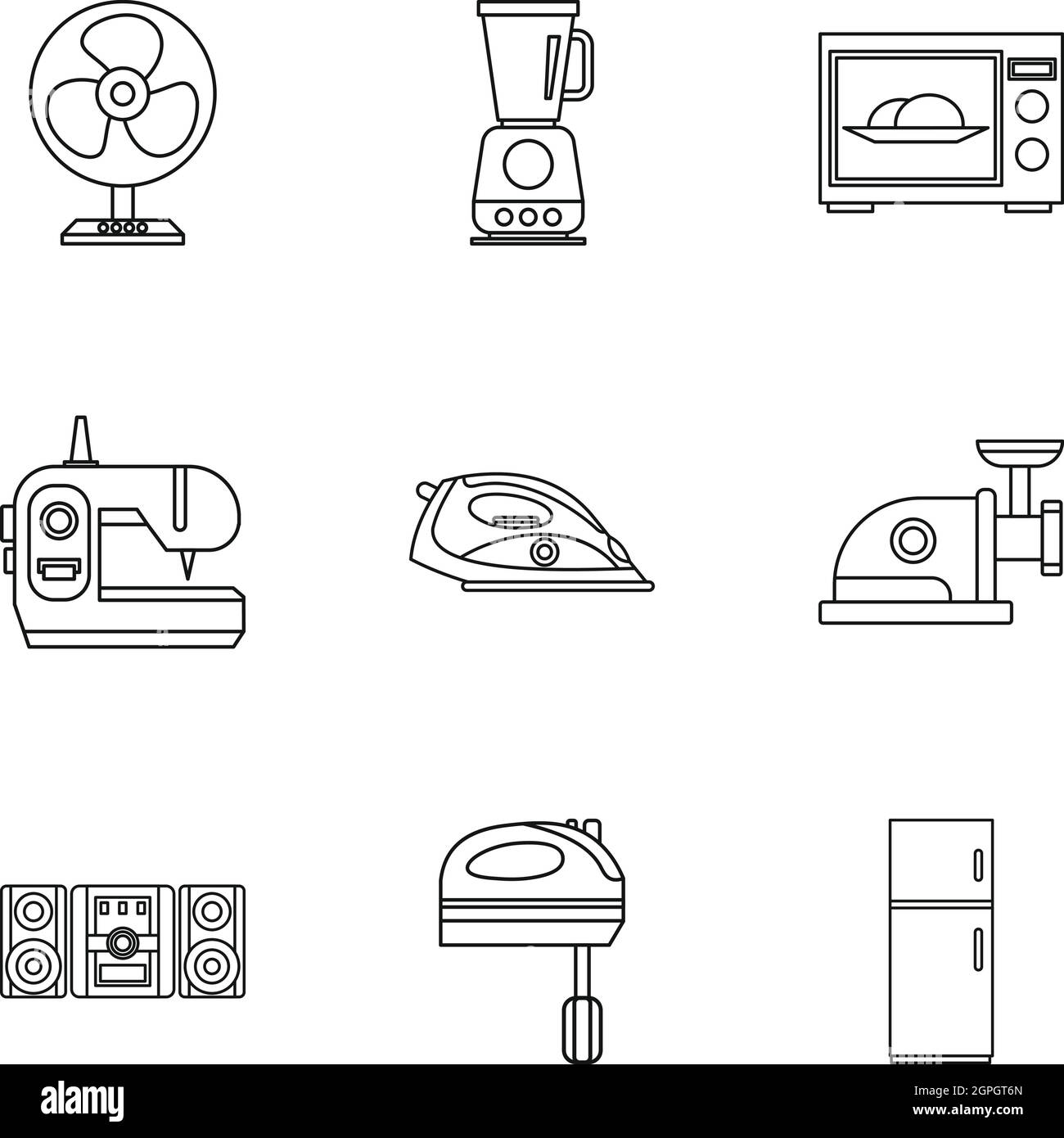 Television outline icons collection Stock Vector Images - Alamy