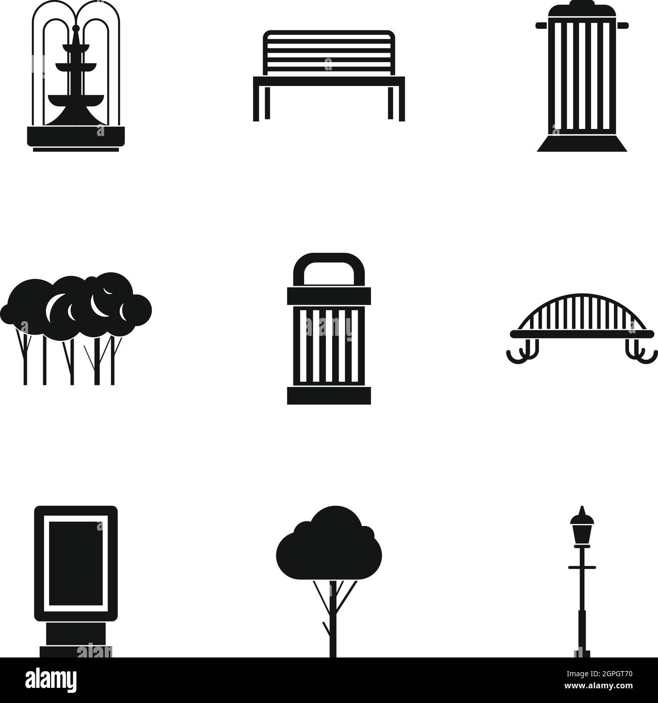 Park things icons set, simple style Stock Vector Image & Art - Alamy