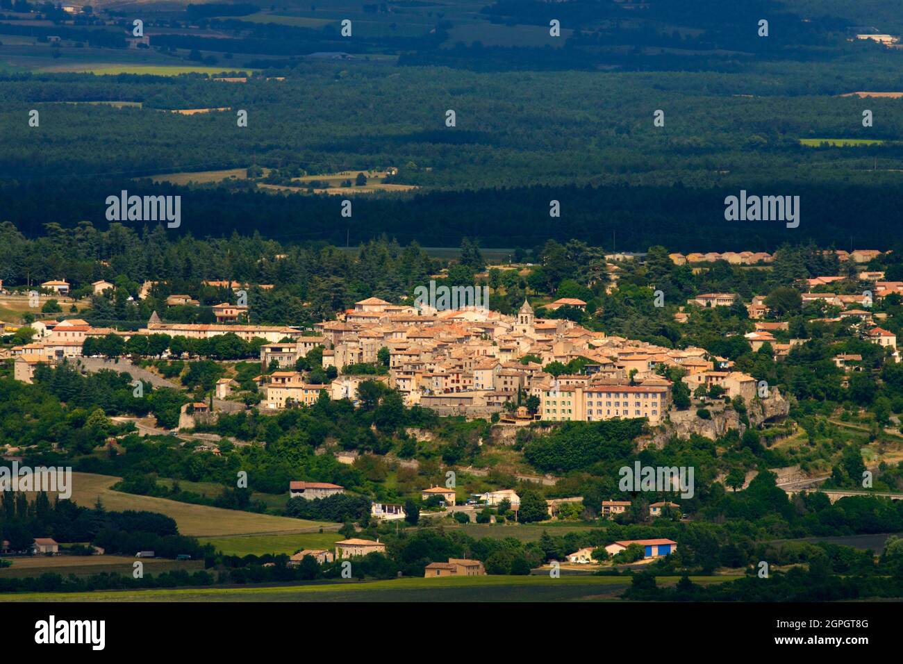 France, Vaucluse, Sault district, Sault village overview Stock Photo ...
