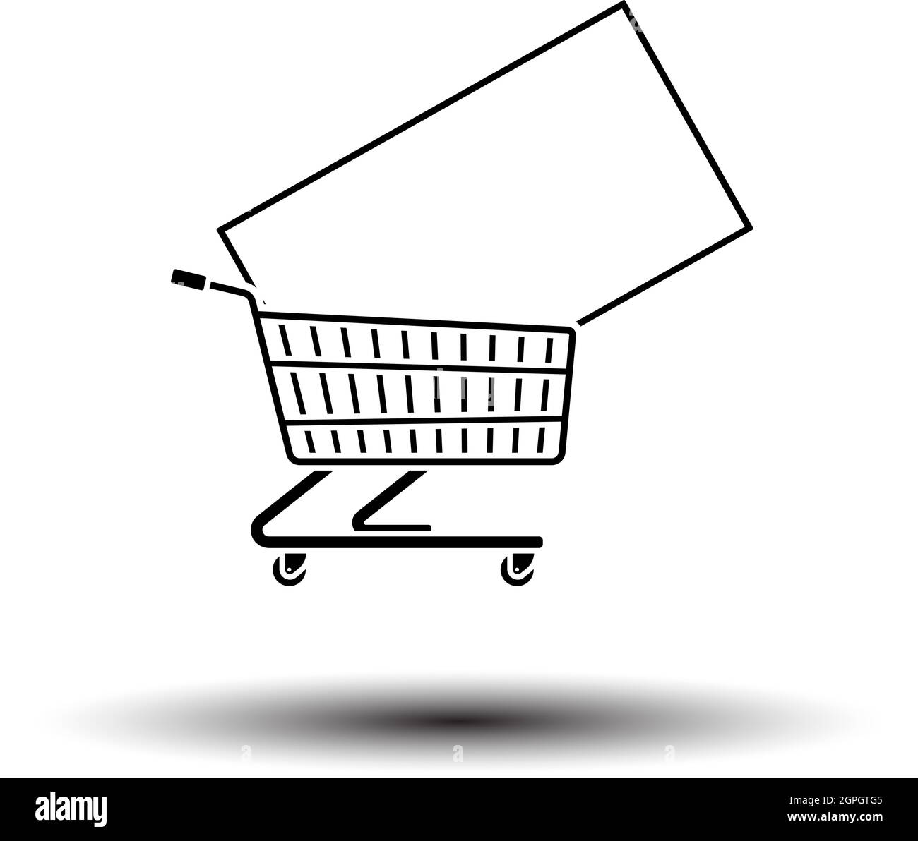 Shopping trolley display Stock Vector Images - Alamy
