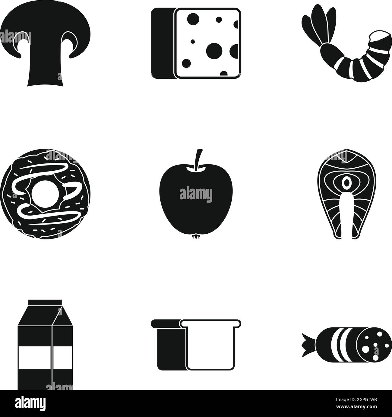 Breakfast icons set, simple style Stock Vector Image & Art - Alamy