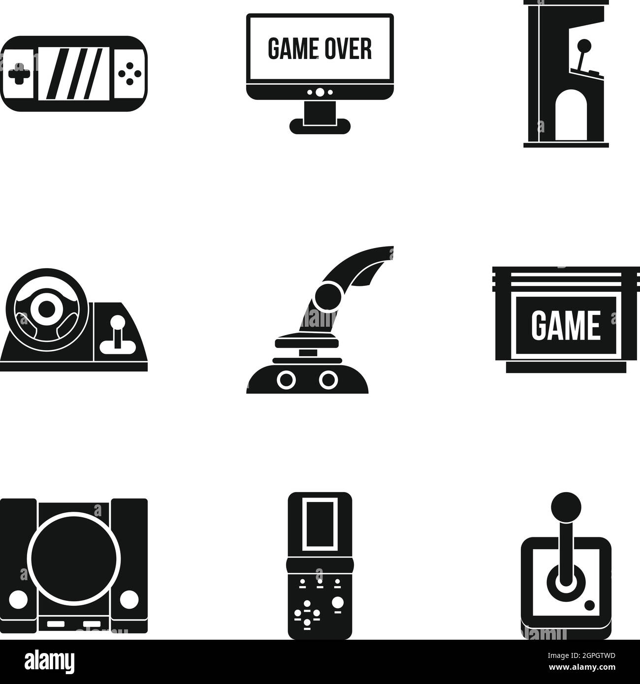 Arcade machine game over Stock Vector Images - Alamy