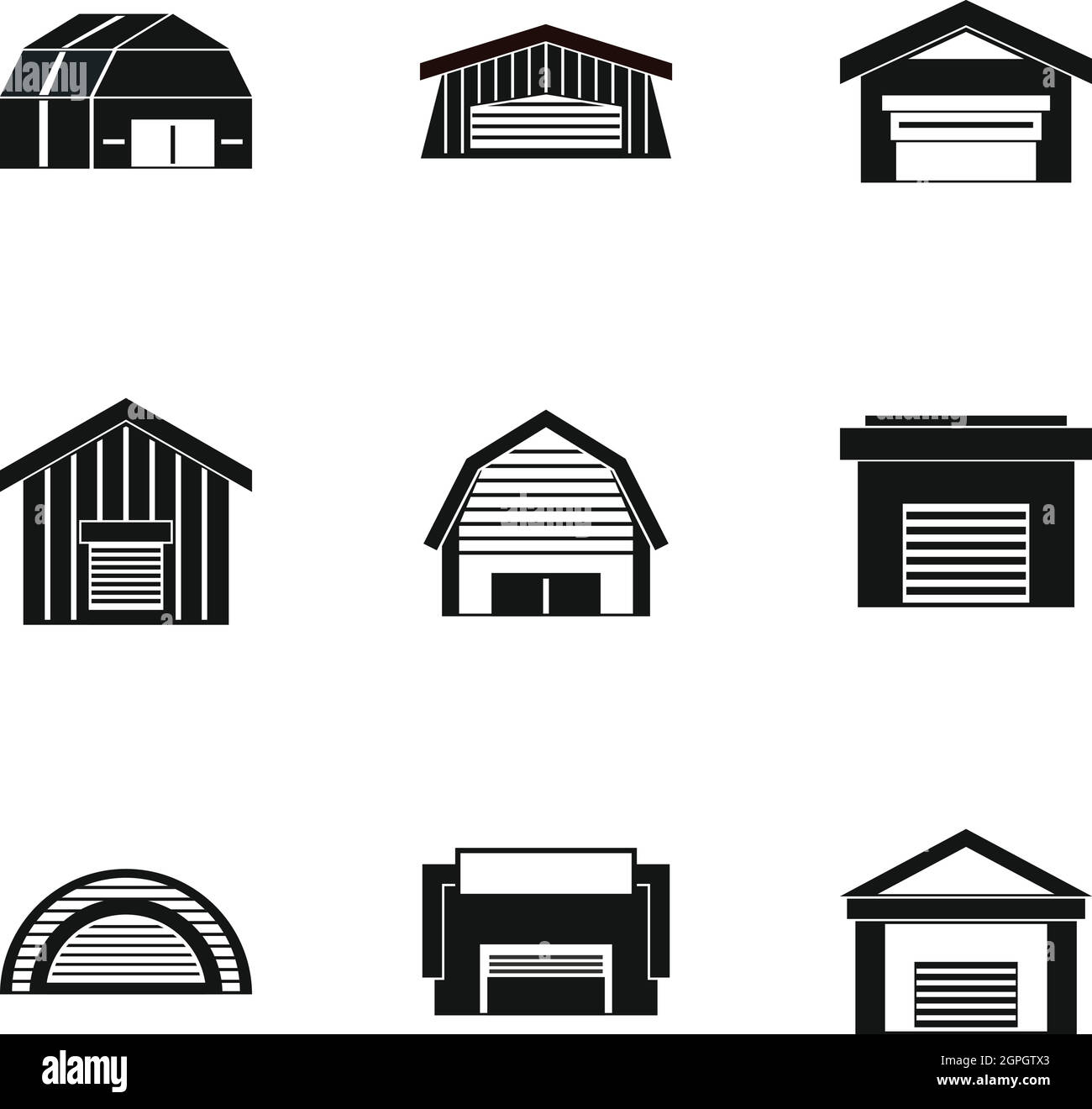 Garage maintenance symbol set Cut Out Stock Images & Pictures - Alamy