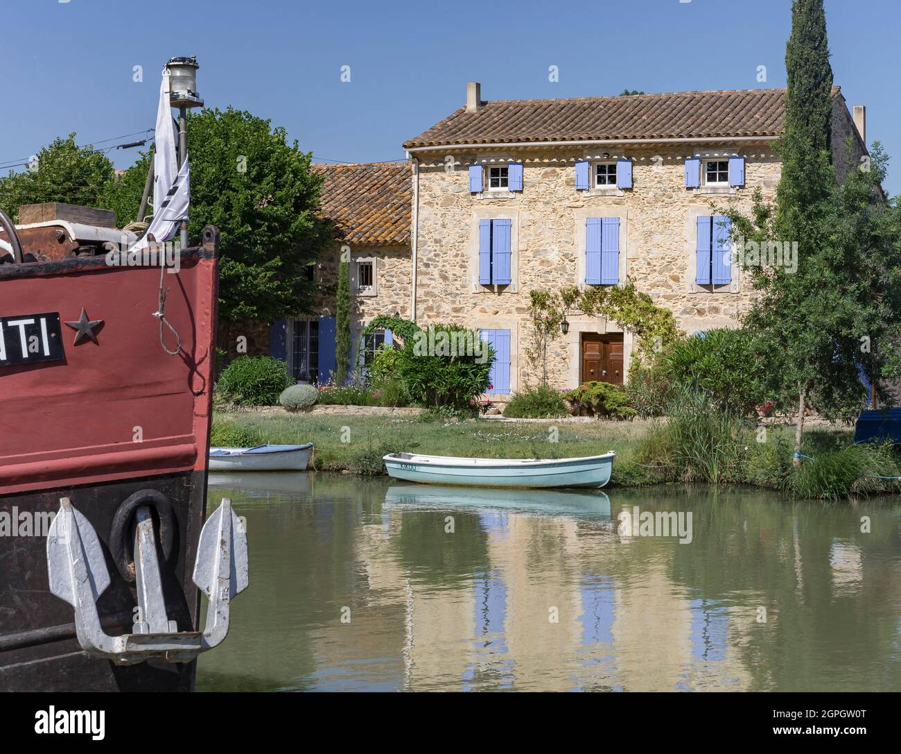 France, Aude, Ginestas, Le Somail, the Canal du Midi listed as World ...