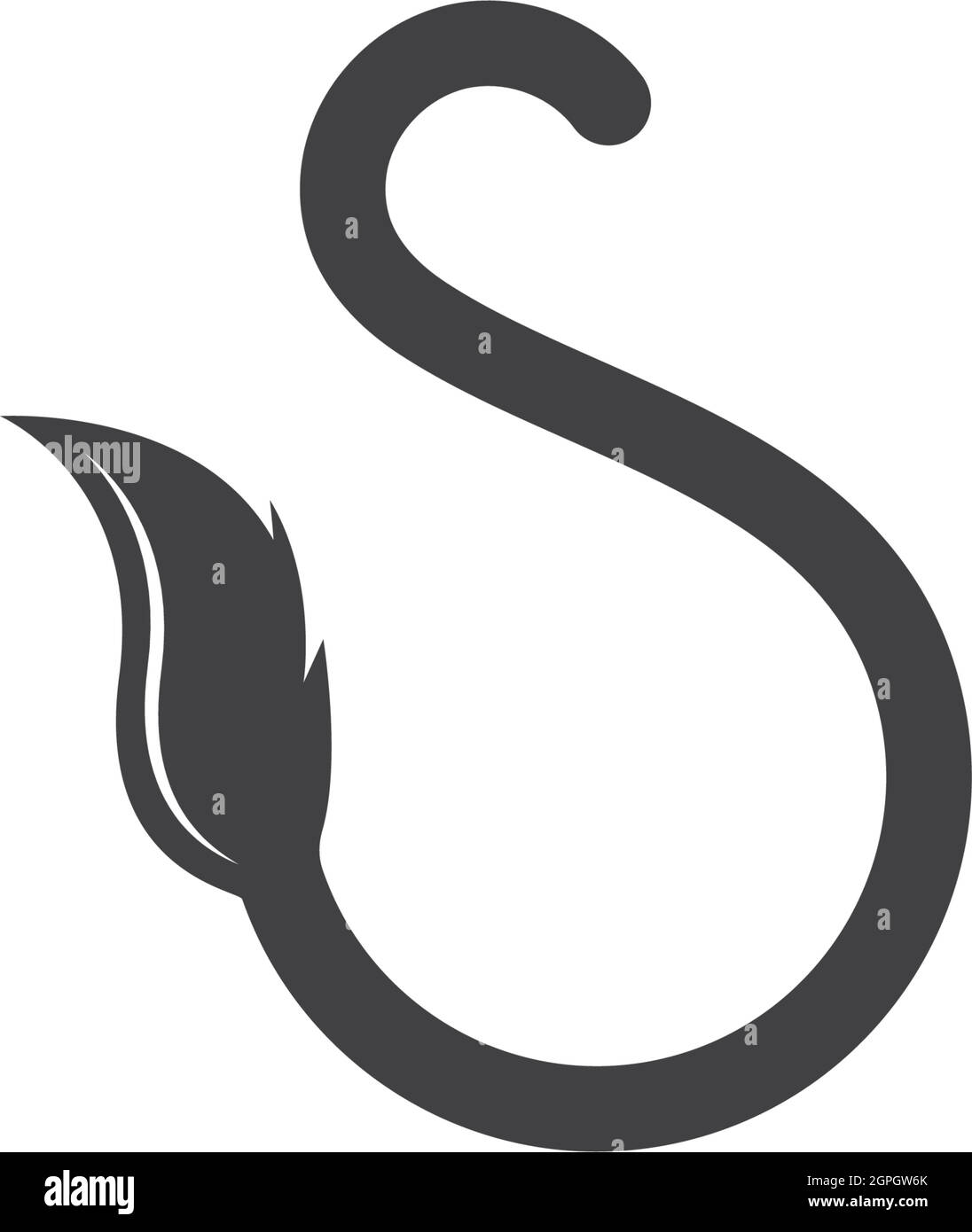 cow tail logo vector illustration template Stock Vector Image & Art - Alamy