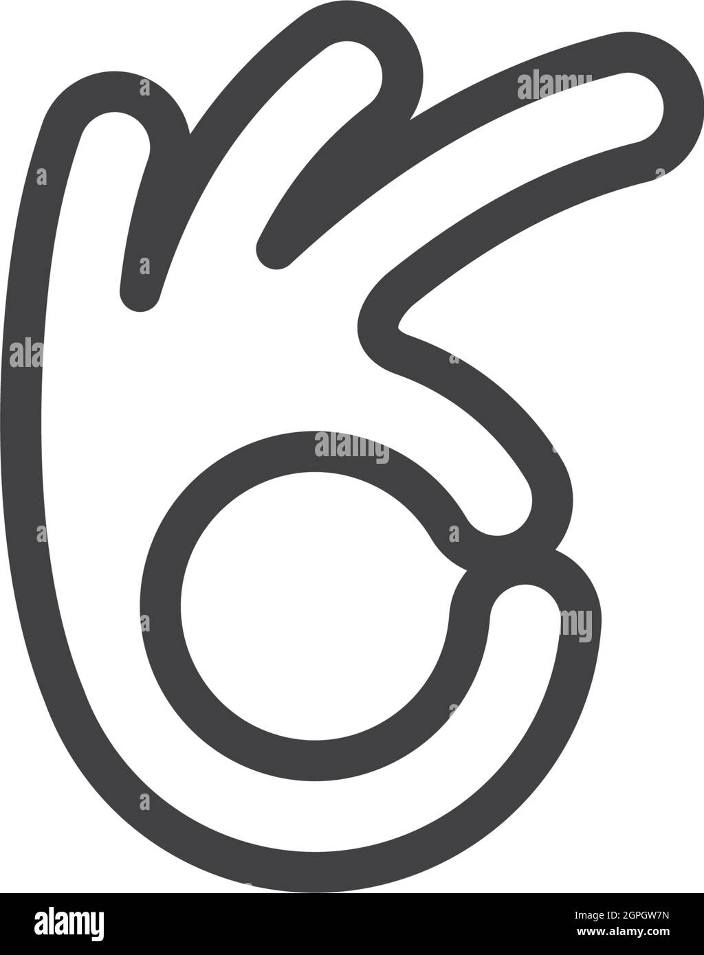 ok hand gesture icon vector illustration design Stock Vector Image ...