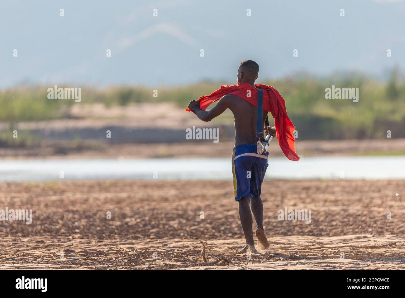 Madagascar, Menabe region, Bemaraha massif, the Tsiribihina river, a ...