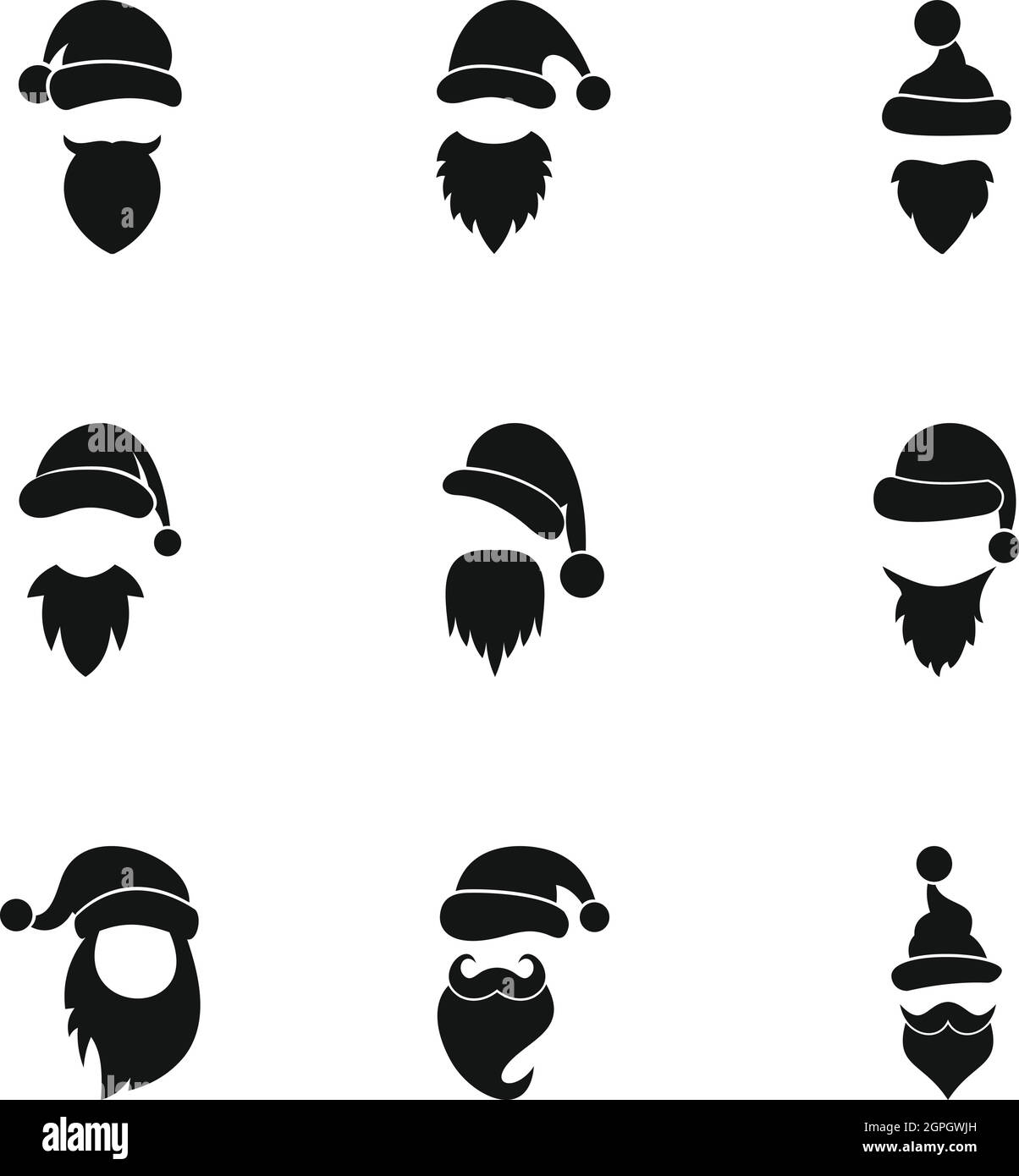 Wizard Santa Claus icons set, simple style Stock Vector Image & Art - Alamy