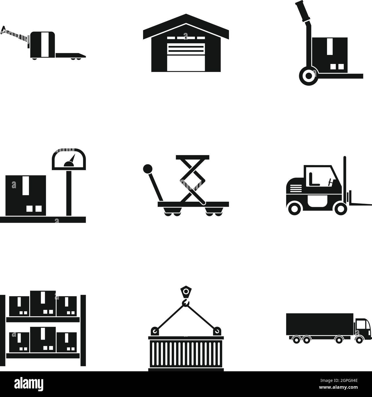 Cargo icons set, simple style Stock Vector Image & Art - Alamy