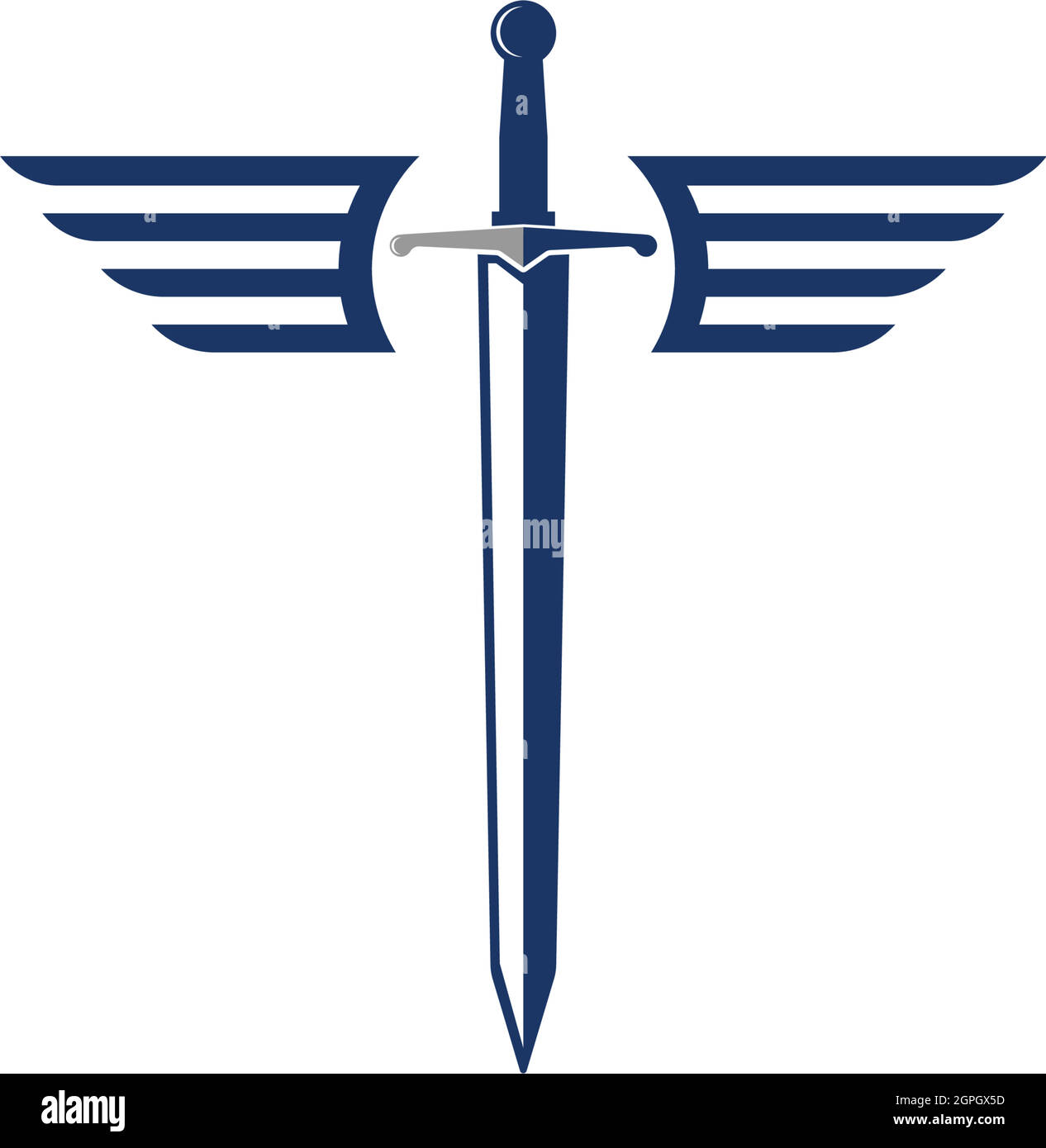 sword wings logo icon vector illustration design Stock Vector Image ...