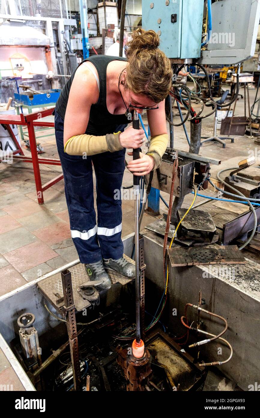 France, Haute Saone, crystal glassworks of Passavant la Rochere Stock ...