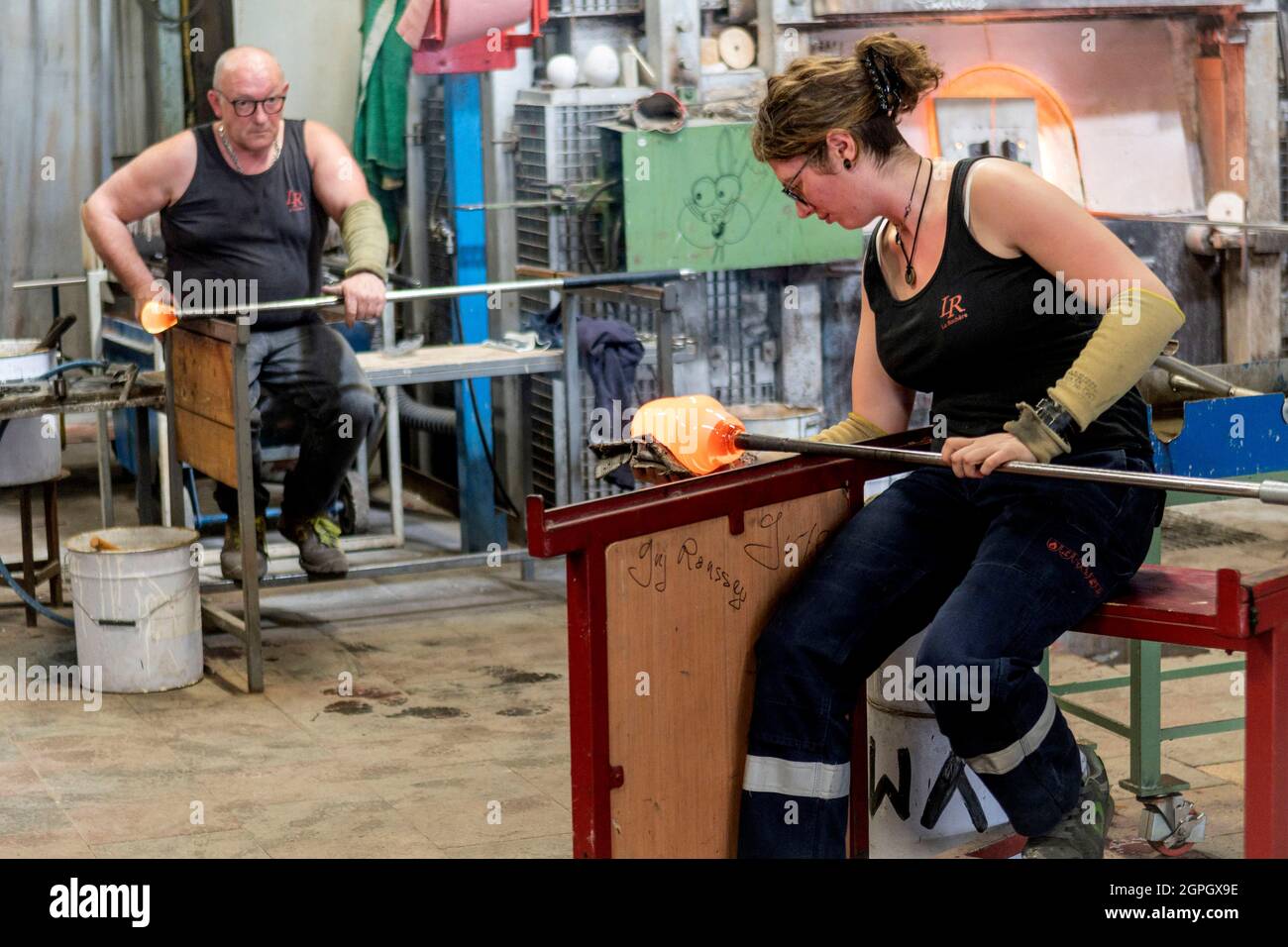 France, Haute Saone, crystal glassworks of Passavant la Rochere Stock ...