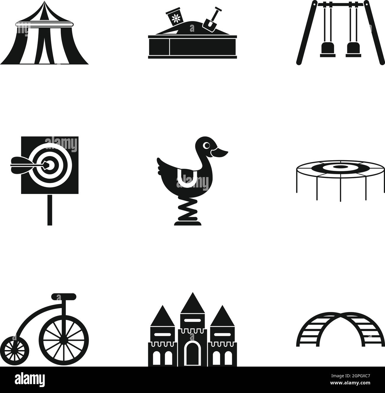 Kids games icons set, simple style Stock Vector Image & Art - Alamy