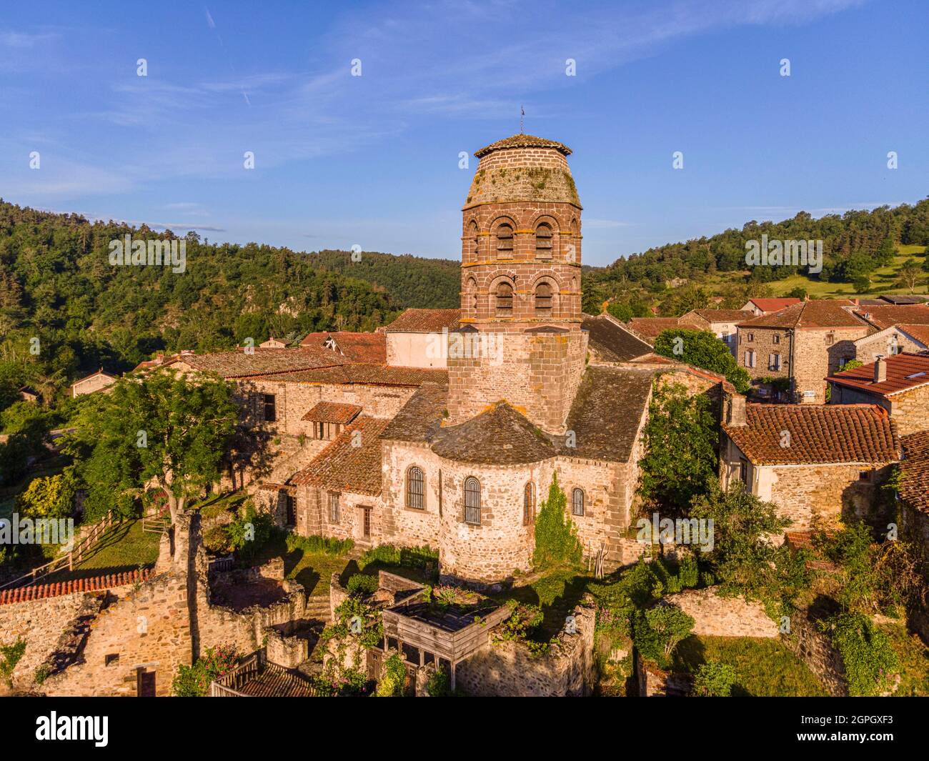France, Haute Loire, Lavaudieu, labelled Les Plus Beaux Villages de ...