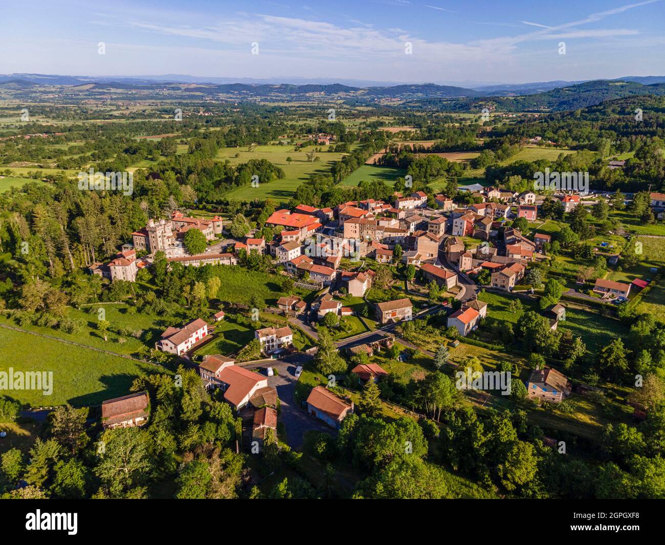 France, Haute Loire, Chavaniac Lafayette castle, native village of ...