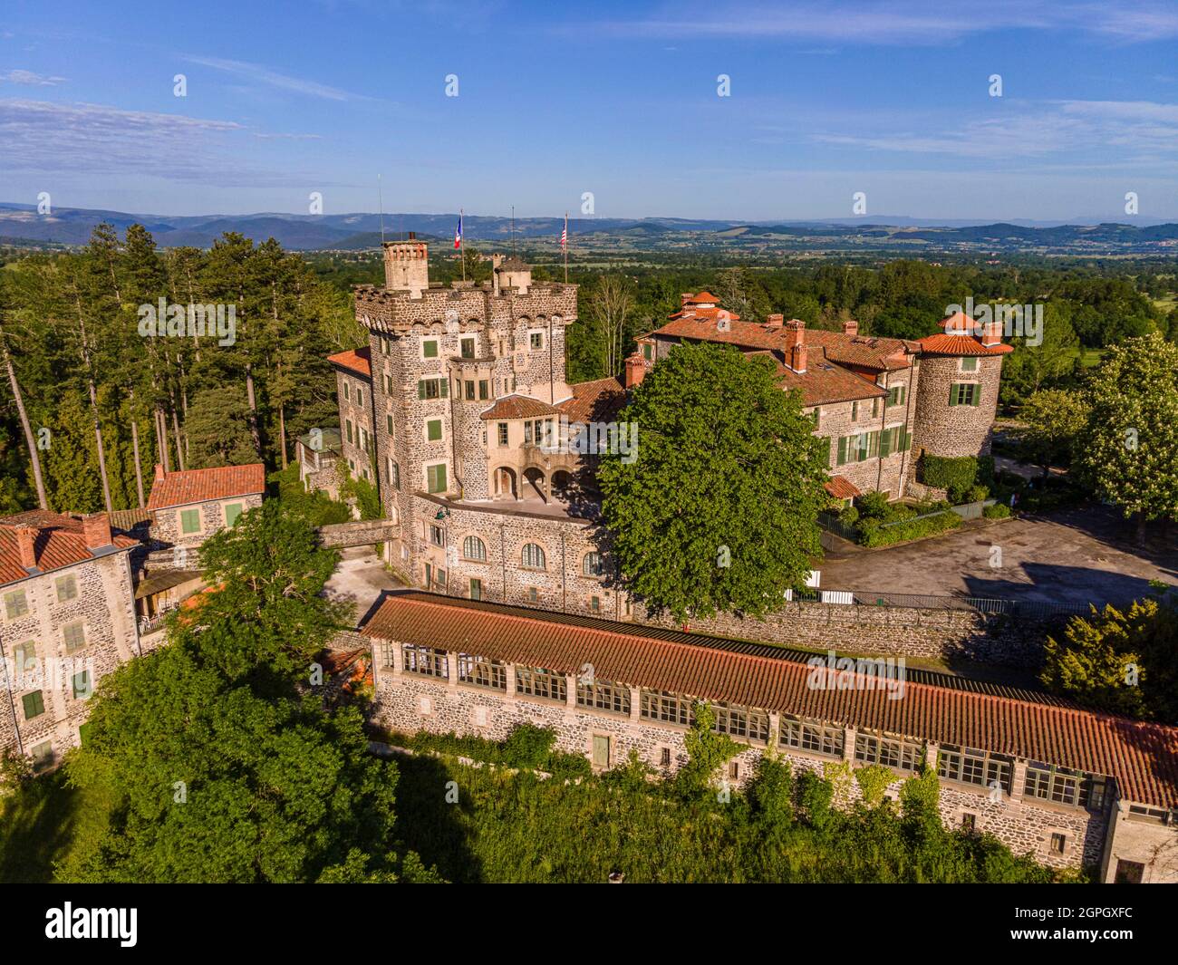 France, Haute Loire, Chavaniac Lafayette castle, native village of ...