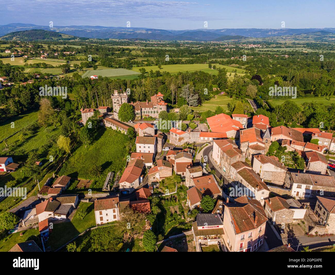 France, Haute Loire, Chavaniac Lafayette castle, native village of ...