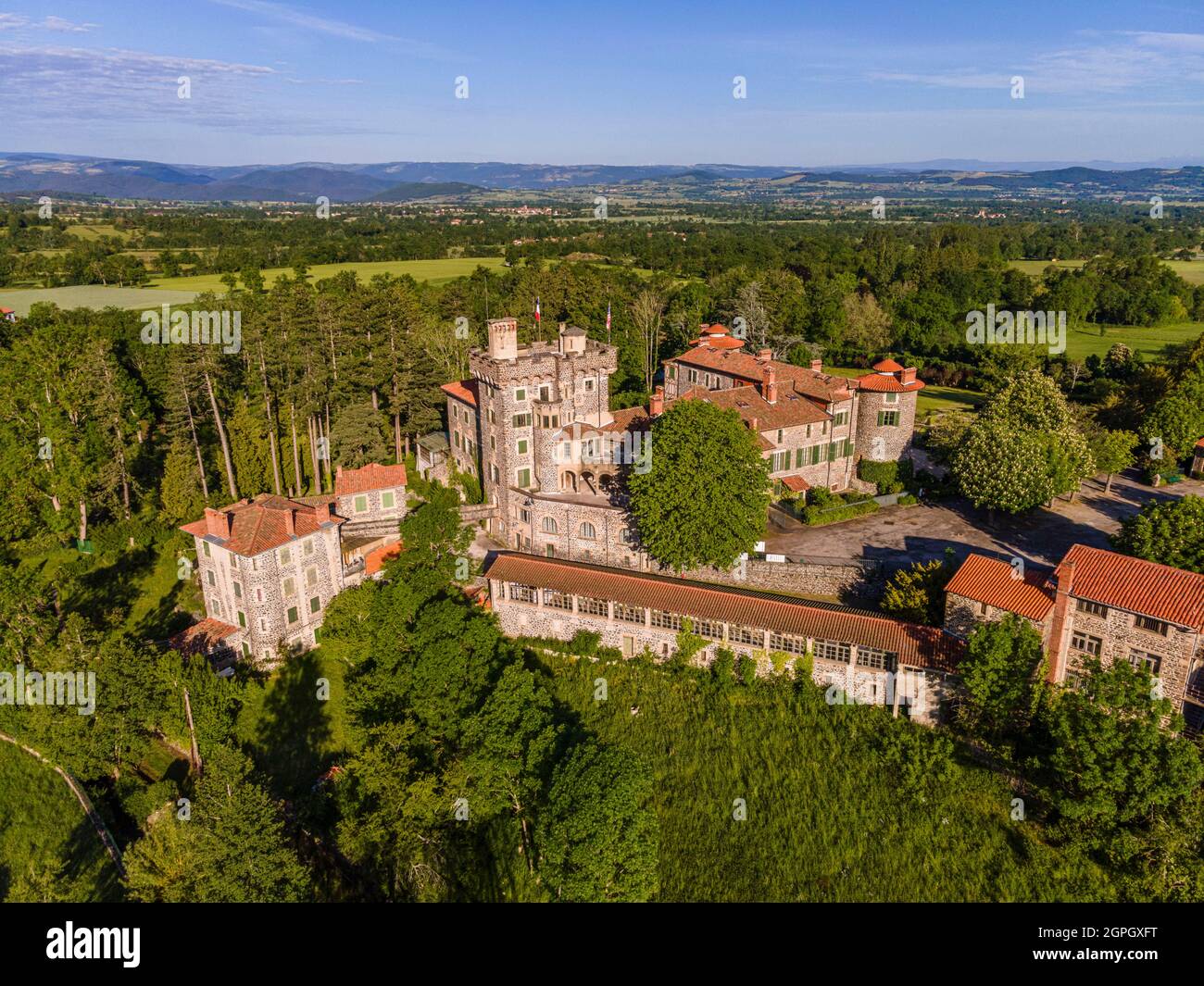 France, Haute Loire, Chavaniac Lafayette castle, native village of ...