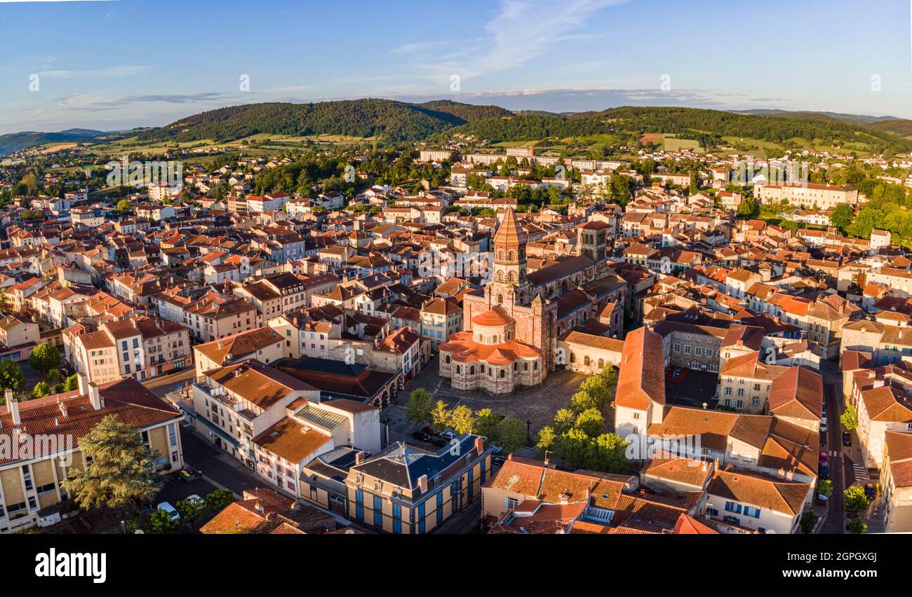 France, Haute Loire, Brioude, the Basilica of Saint-Julien de Brioude ...