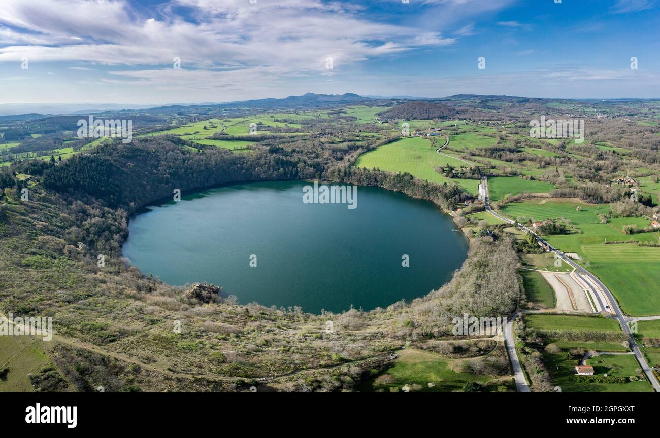 France, Puy de Dome, Charbonnieres les Vieilles, Gour de Tazenat, Maar ...