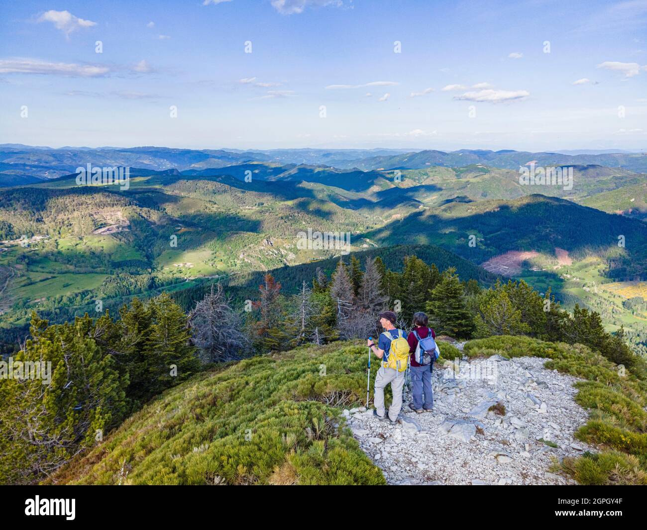 France, Ardeche, Parc Naturel Regional des Monts d'Ardeche (Monts d ...