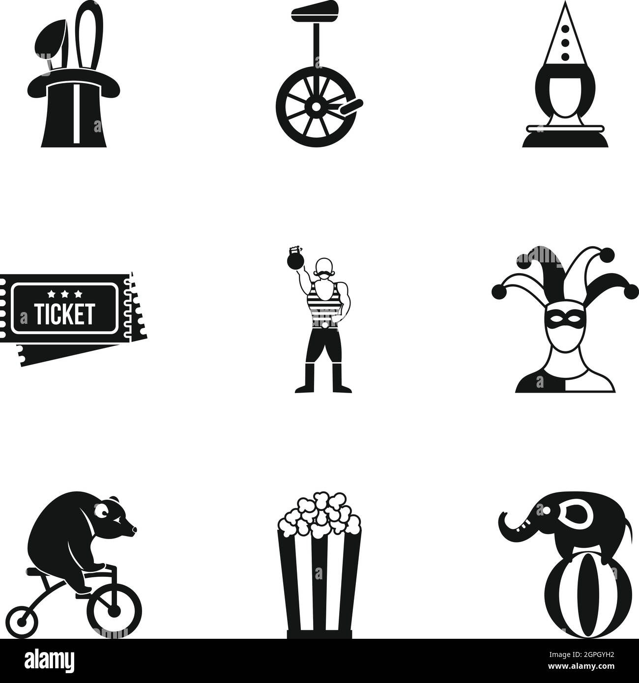 Circus icons set, simple style Stock Vector Image & Art - Alamy