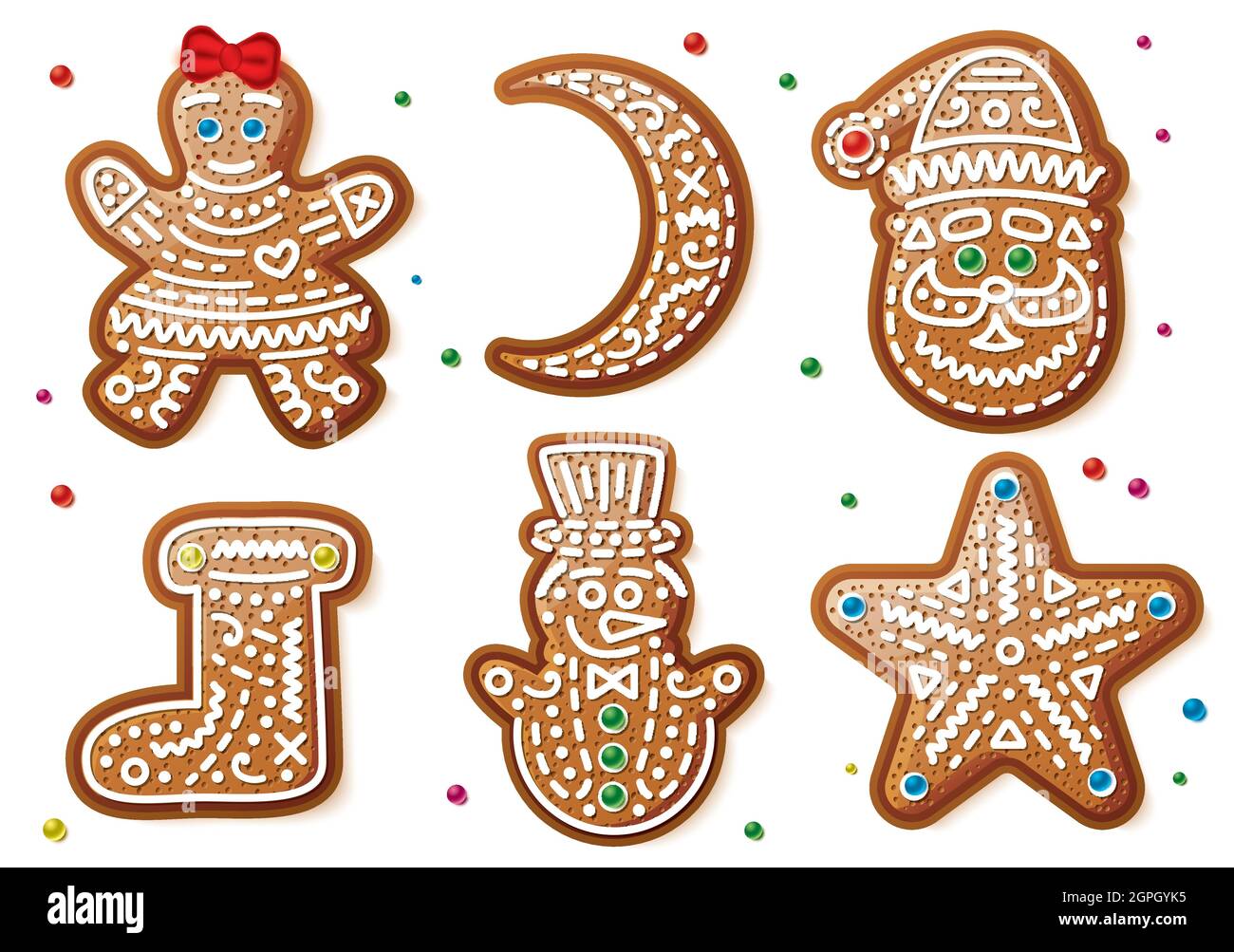 Snowman character winter cookie Stock Vector Images - Alamy