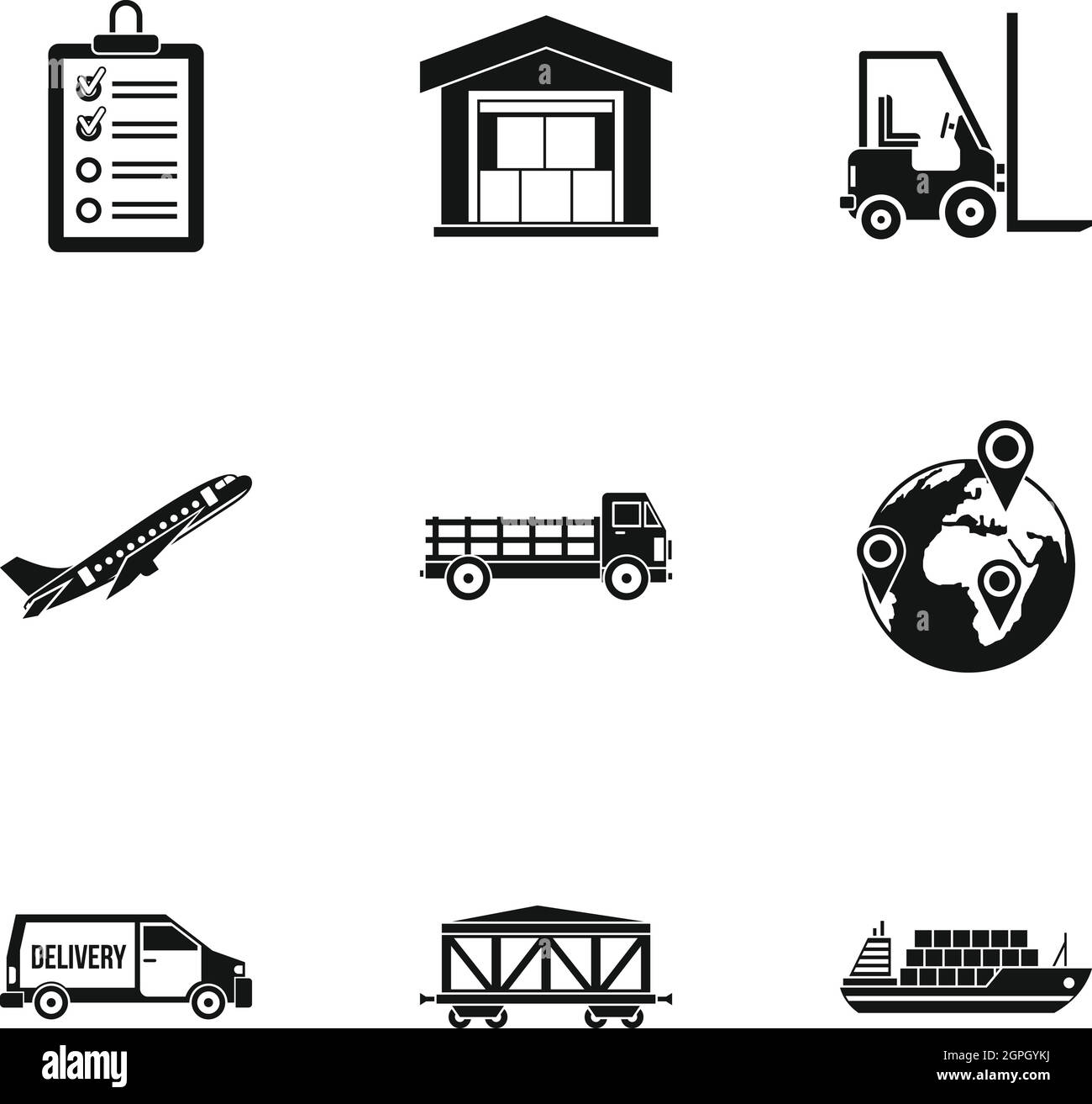 Cargo icons set, simple style Stock Vector Image & Art - Alamy