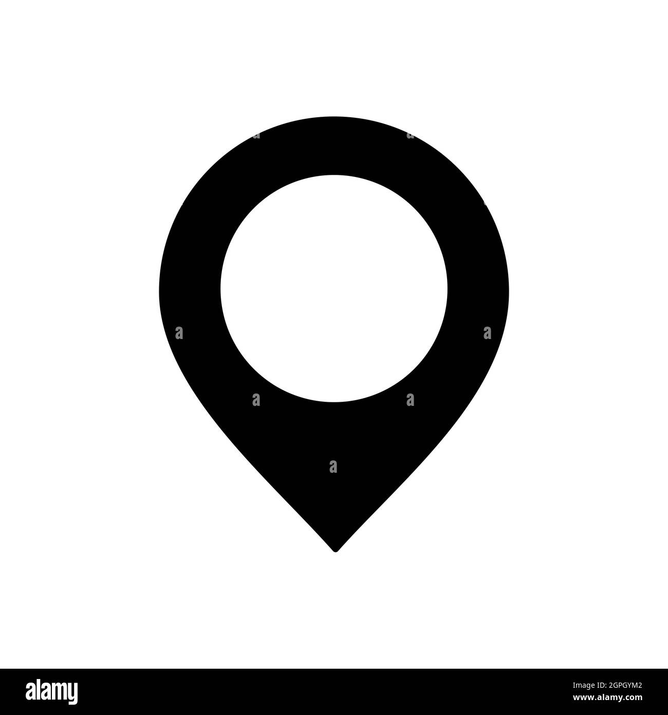 Pin map glyph icon. Map pointer. Map markers Stock Vector Image & Art ...