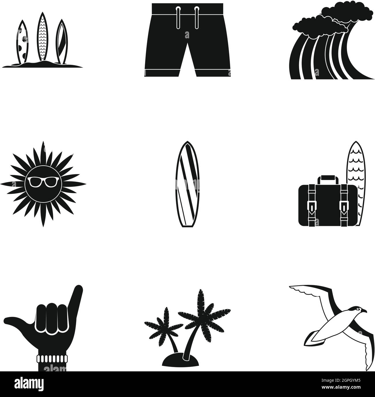 Surfing resort Stock Vector Images - Alamy