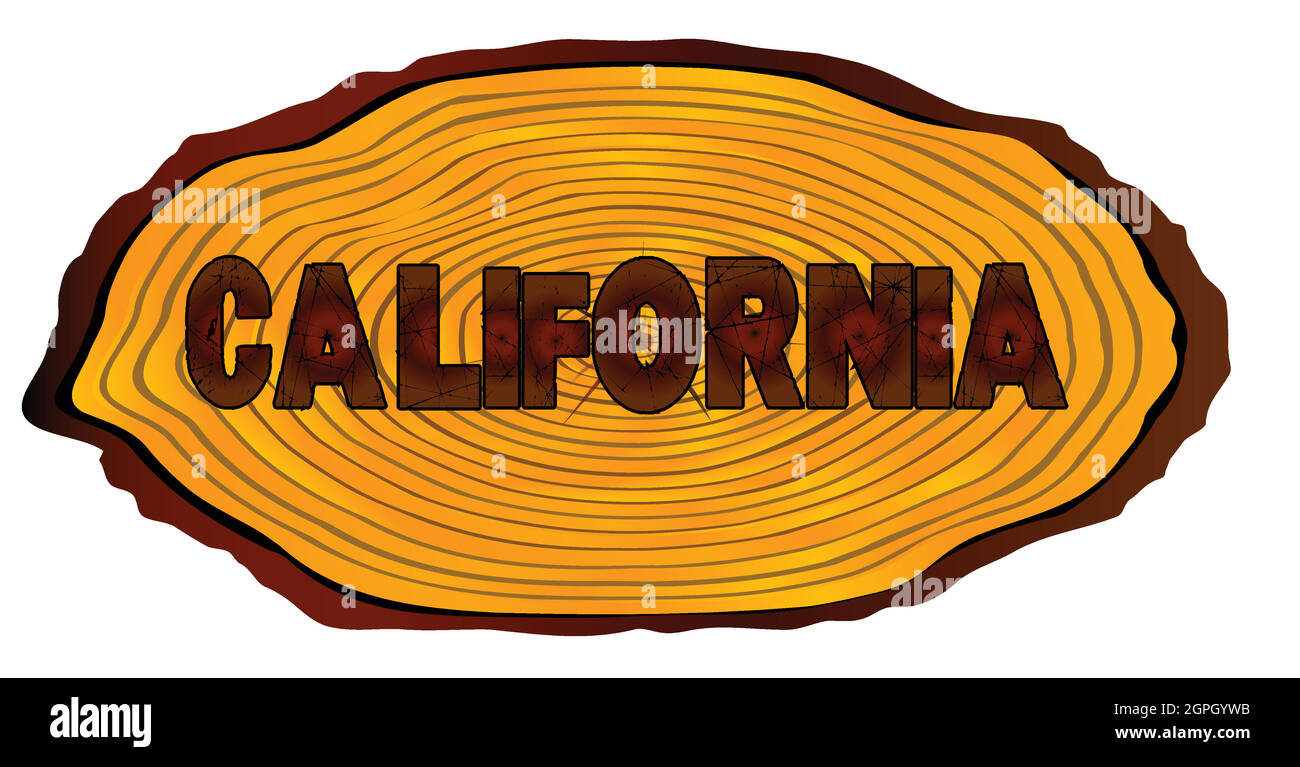 California Log Sign Stock Vector Image & Art - Alamy