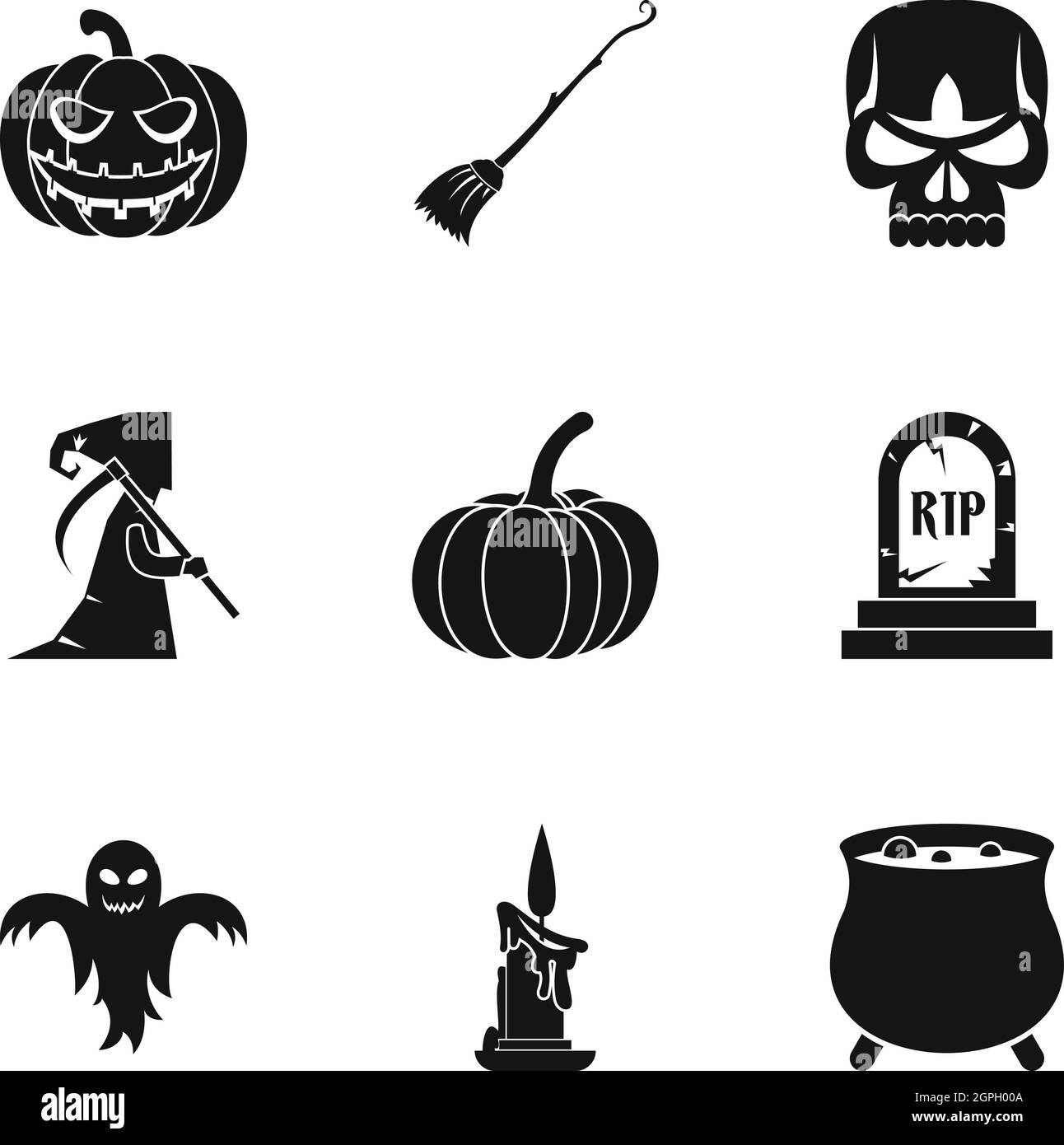 Vector halloween party grave Black and White Stock Photos & Images - Alamy