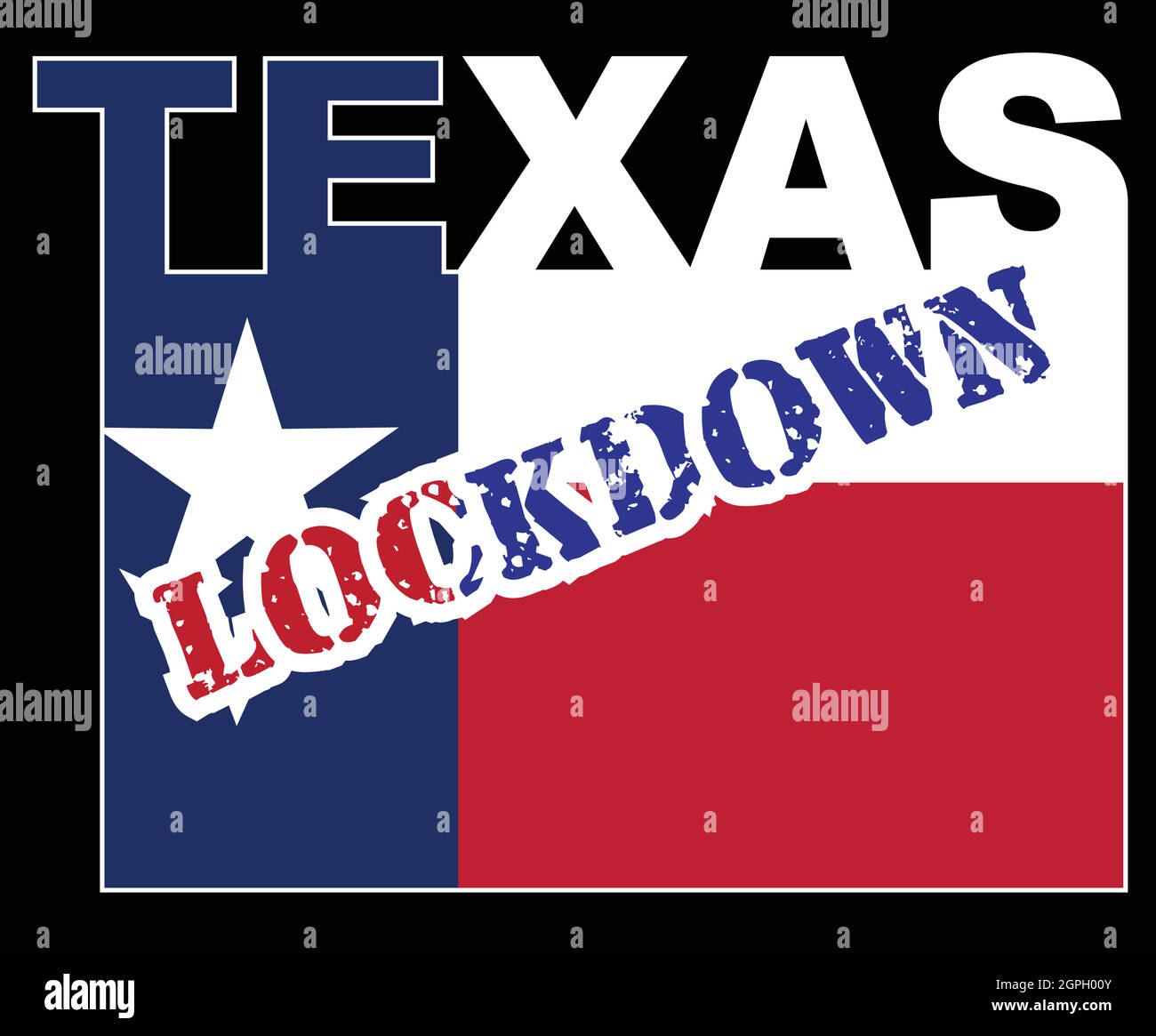 Texas lockdown Stock Vector Images - Alamy