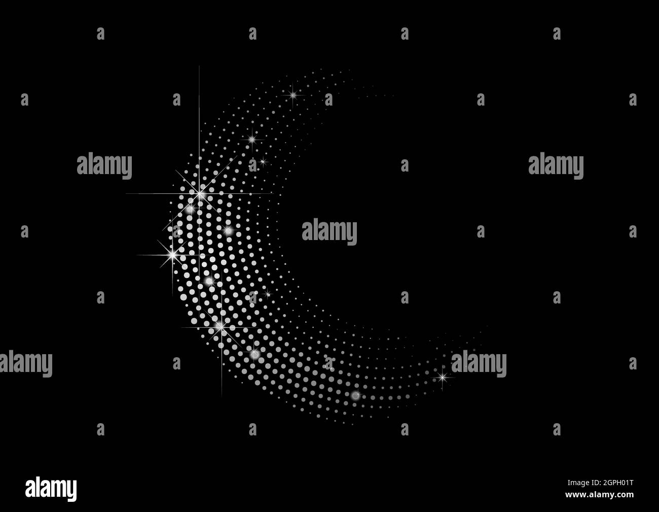 Round Halftone Shape with Glittering Stars Stock Vector Image & Art - Alamy